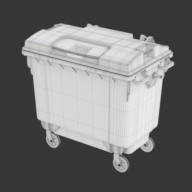 Trash Container 3D Model in Parts 3DExport