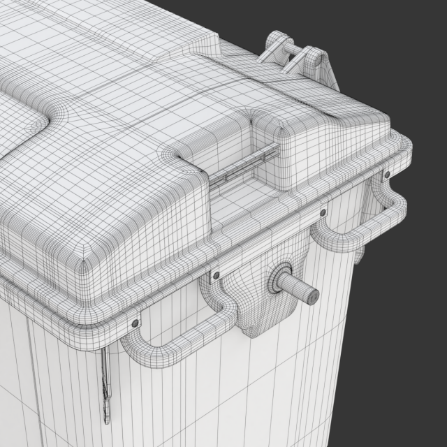 Trash Container 3D Model in Parts 3DExport