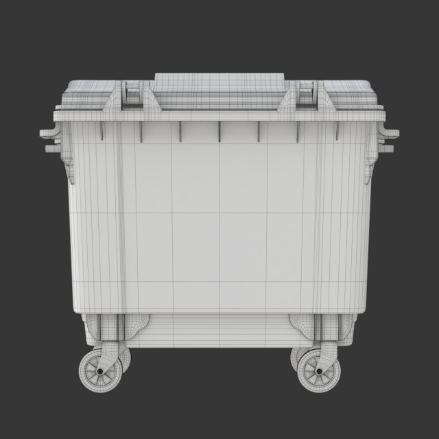 Trash Container 3D Model in Parts 3DExport