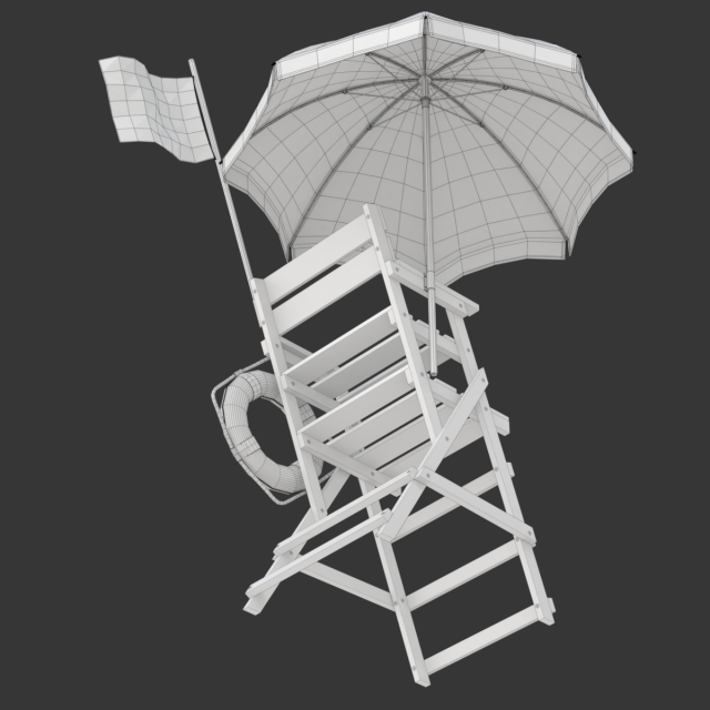 Lifeguard Chair 3D Model in Chair 3DExport