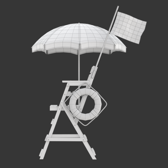 Lifeguard Chair 3D Model in Chair 3DExport
