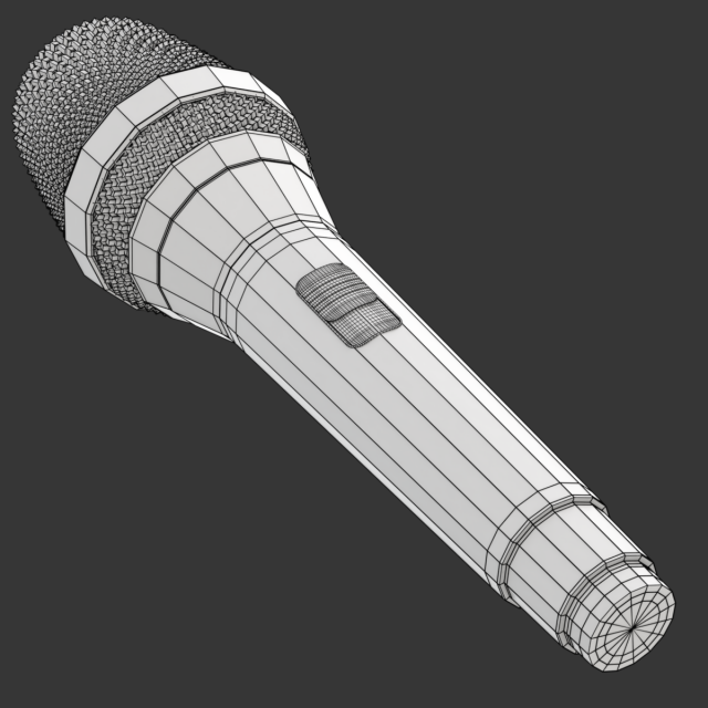 Microphone 3D Model in Audio 3DExport