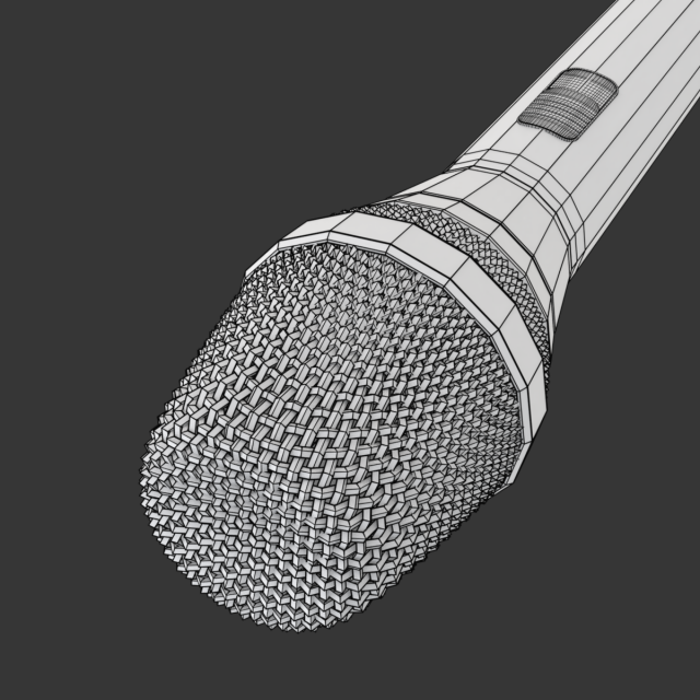 Microphone 3D Model in Audio 3DExport