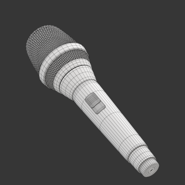 Microphone 3D Model in Audio 3DExport
