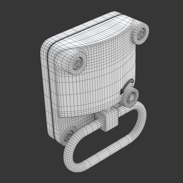 Emergency Hand Brake 3D Model in Parts 3DExport