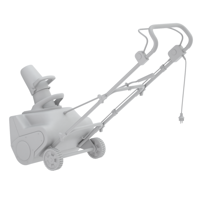 Electric Snow Blower 3D Model in Machines 3DExport