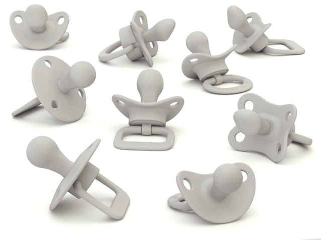 Pacifier Set 3D Model in Other 3DExport