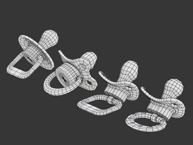 Pacifier Set 3D Model in Other 3DExport