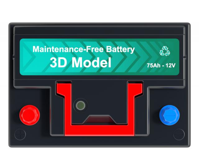 Car Battery 3D Model in Truck 3DExport