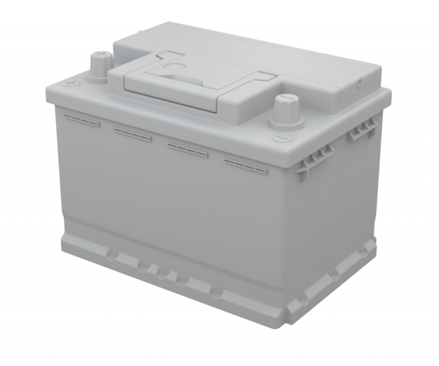 Car Battery 3D Model in Truck 3DExport