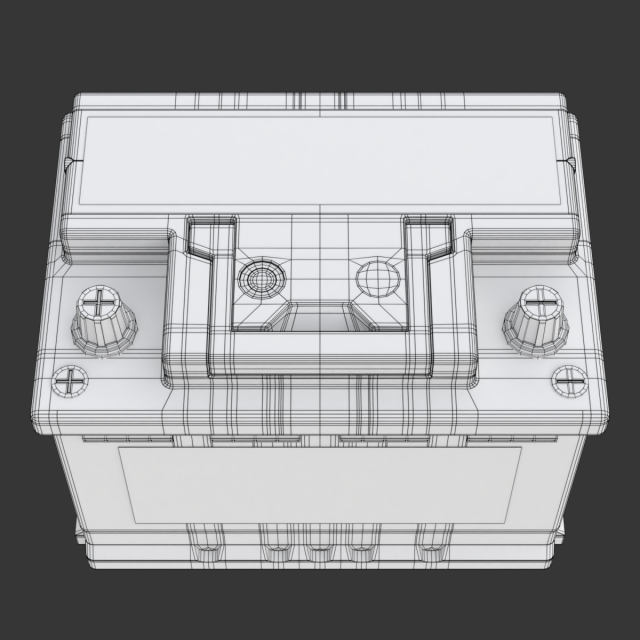 Car Battery 3D Model in Truck 3DExport