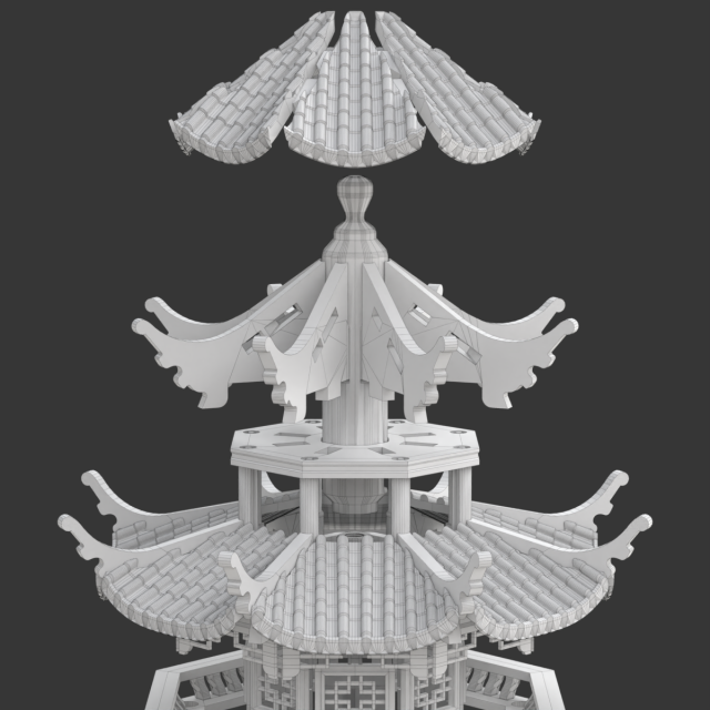 Printable Pagoda 3D Print Model in Other 3DExport