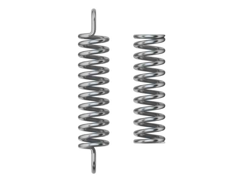 Animated Metal Springs 3D Model in Parts 3DExport