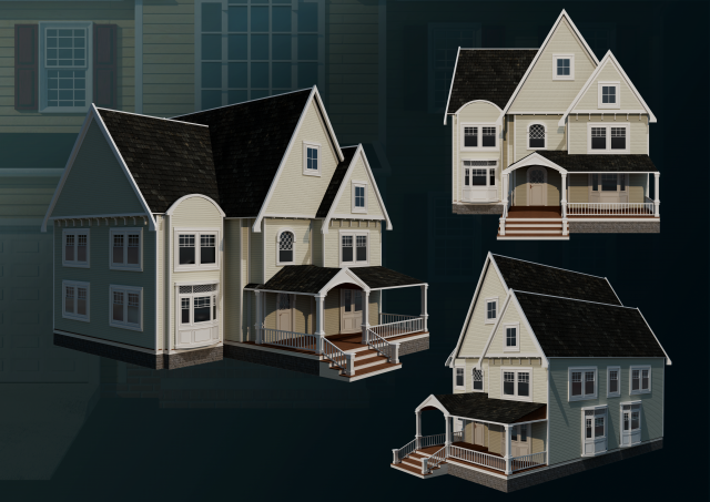 House 02 - High and Low Poly Model - 3D Model in Buildings 3DExport