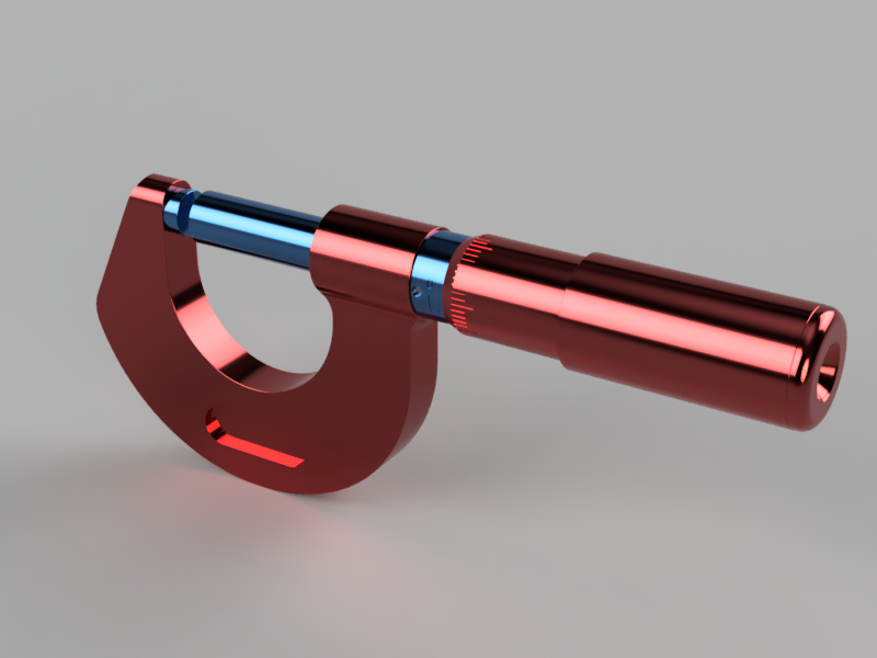 Micrometer 3D Model in Tools 3DExport