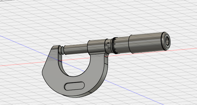 Micrometer 3D Model in Tools 3DExport
