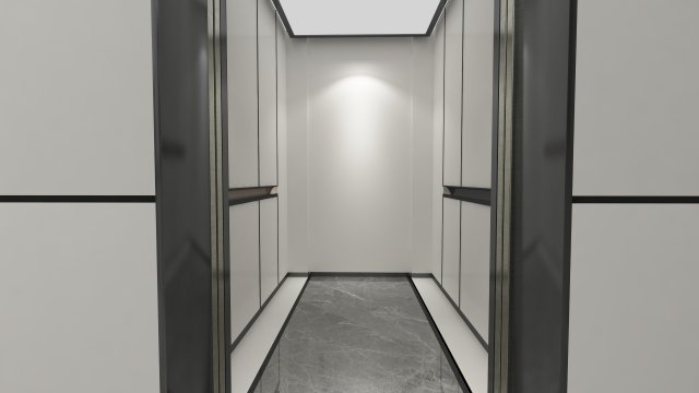 Modern elevator room 3D Model in Hall 3DExport