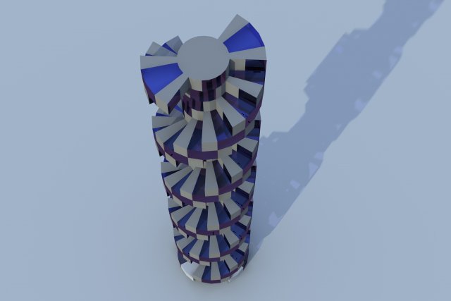 Modular rotating skyscraper 3D Model in Buildings 3DExport