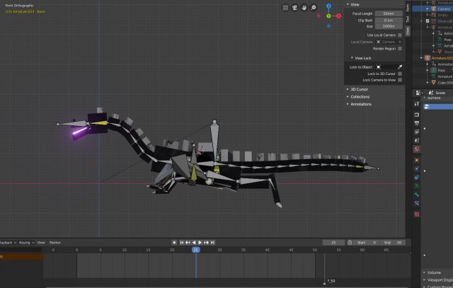 Ender Dragon Minecraft Blender 3Dモデル in ファンタジー 3DExport