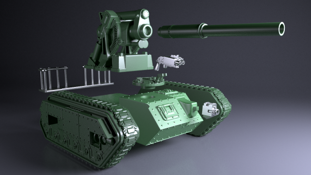 Small Tank for 3Dprint 3D Print Model in Vehicle 3DExport