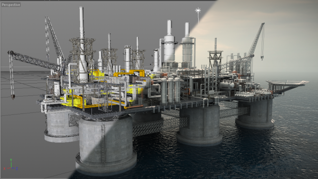 Oil rig 3D Model in Tools 3DExport