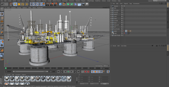 Oil rig 3D Model in Tools 3DExport