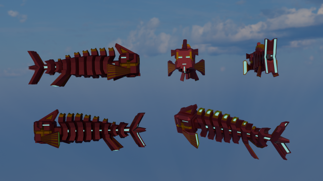 Mechanical fish 3D Model in Fish 3DExport