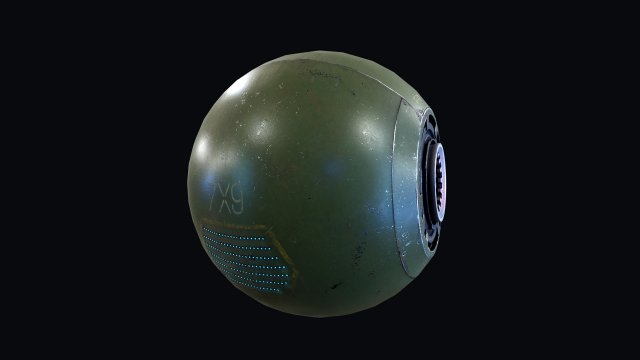 Reconnaissance Sphere Drone PBR Low-poly LODs 3D Model in Drone ...