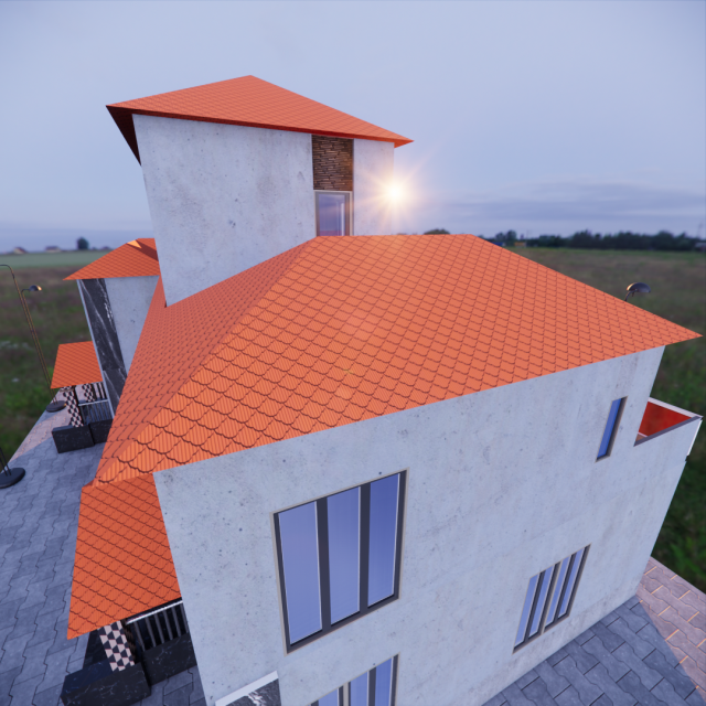 Modern Villa Project 3D Model in Buildings 3DExport
