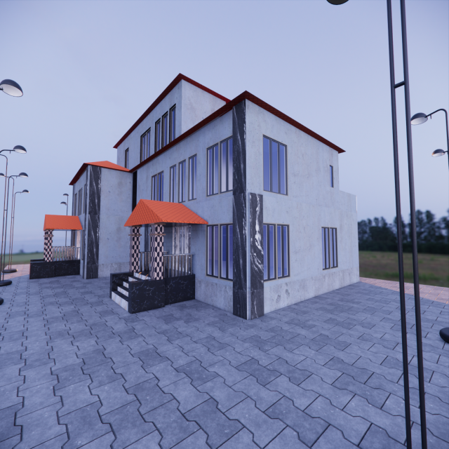 Modern Villa Project 3D Model in Buildings 3DExport