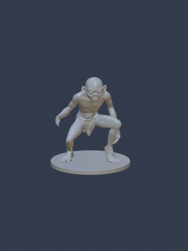 Gollum 3D Model in Fantasy 3DExport