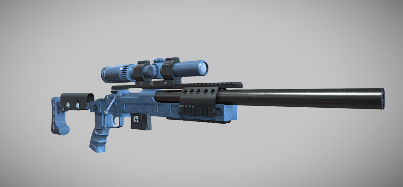 SPR-300 PRO lowpoly sniper rifle 3D Model in Rifle 3DExport