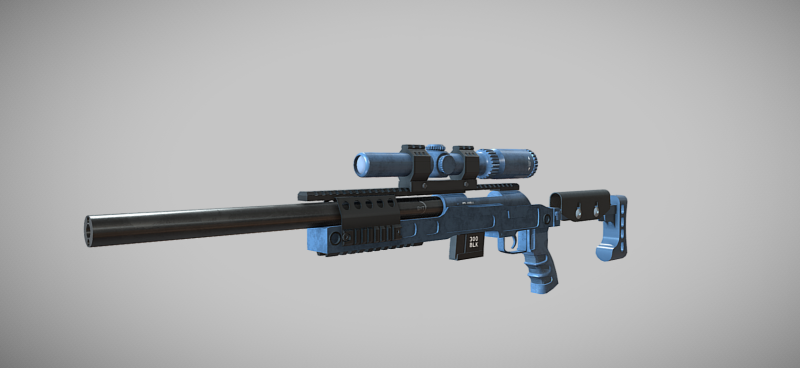 SPR-300 PRO lowpoly sniper rifle 3D 모델 in 소총 3DExport
