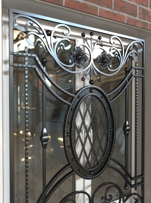 Metal forged window lattice 3D Model in Miscellaneous 3DExport