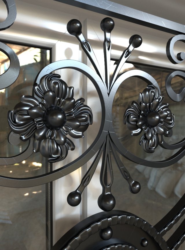 Metal forged window lattice 3D Model in Miscellaneous 3DExport