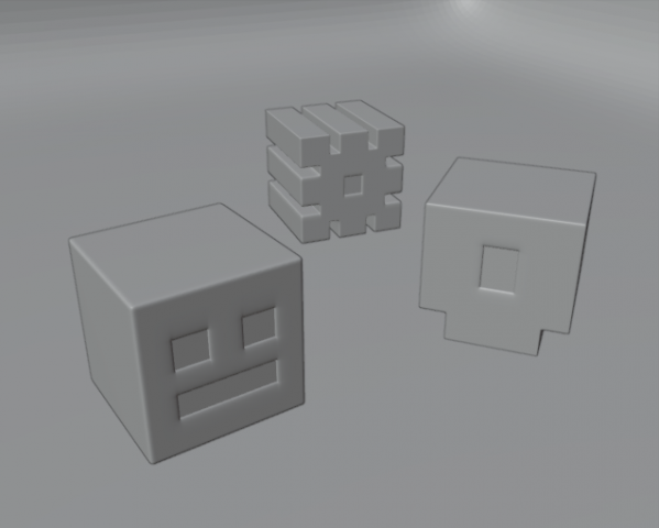 Icon Kit 1 Geometry Dash First 10 Cubes 3D Model in Game Assets 3DExport