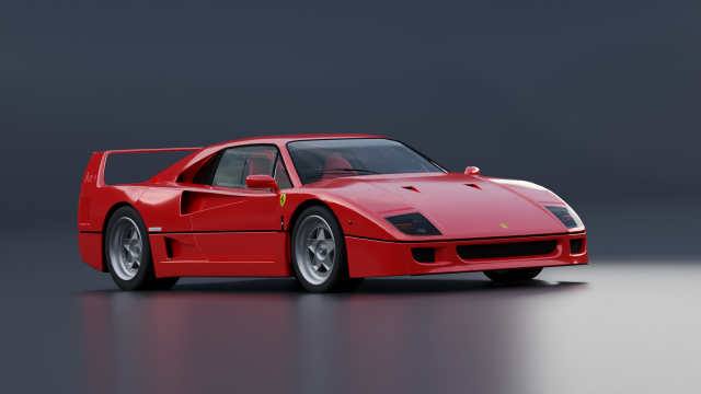 Ferrari F40 3D Model in Sport Cars 3DExport