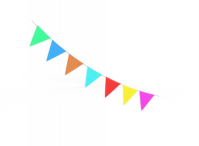 Carnival Garland low poly 3D Model in Other 3DExport