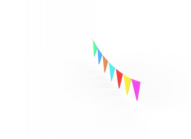 Carnival Garland low poly 3D Model in Other 3DExport