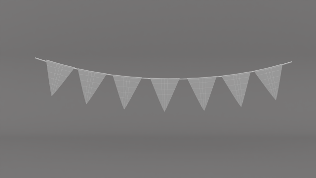 Carnival Garland low poly 3D Model in Other 3DExport