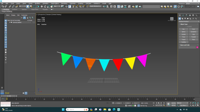 Carnival Garland low poly 3D Model in Other 3DExport