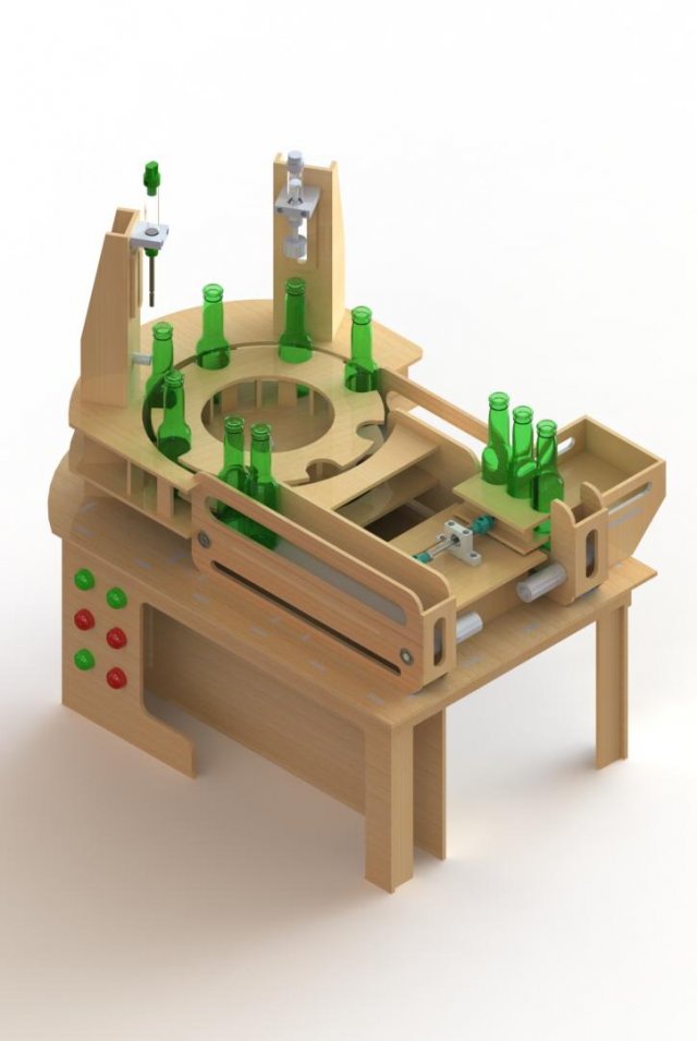 Bottle refilling Plant SolidWorks Complete model 3D Model in Machines ...