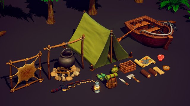 EMBERLIGHT - Stylized Camp Pack 3D Model in Game Assets 3DExport