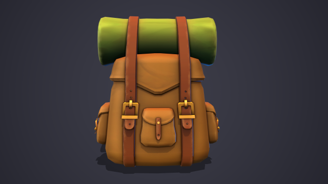 Stylized Backpack - Lowpoly and Gameready 3D Model in Game Assets 3DExport
