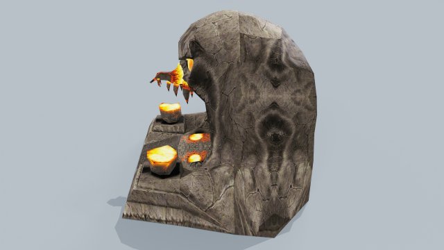 Lava Gate Low-poly 3D Model in Game Assets 3DExport