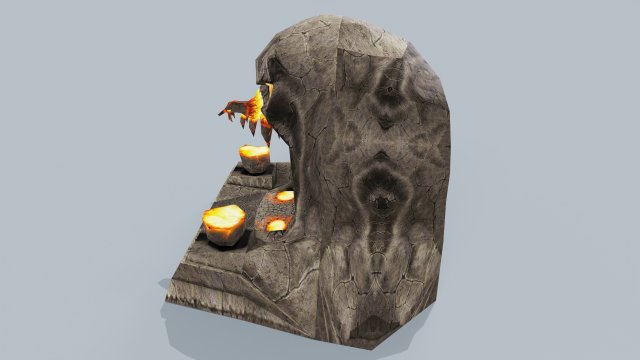 Lava Gate Low-poly 3D Model in Game Assets 3DExport
