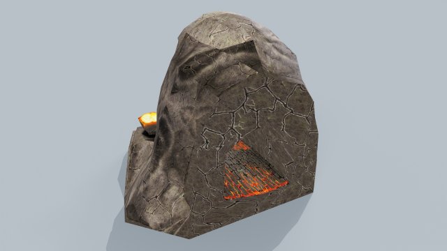 Lava Gate Low-poly 3D Model in Game Assets 3DExport