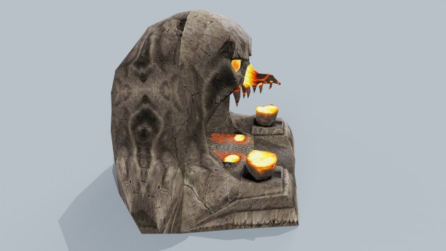 Lava Gate Low-poly 3D Model in Game Assets 3DExport