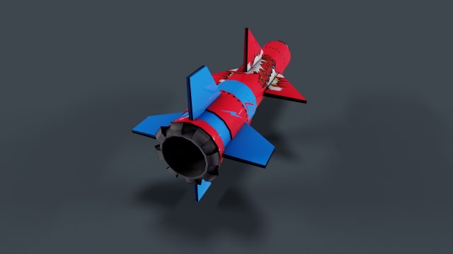 Missile Low-poly 3D Model in Artillery 3DExport