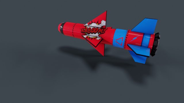 Missile Low-poly 3D Model in Artillery 3DExport